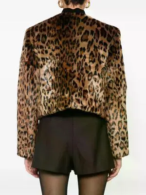 Maje Leopard-print Jacket - Brown