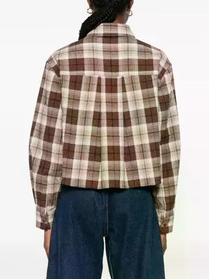 Maje Embellished Check-pattern Shirt