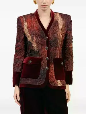 Roberto Cavalli Fitted Silk Jacket