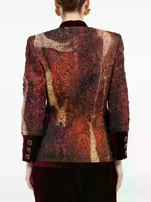 Roberto Cavalli Fitted Silk Jacket