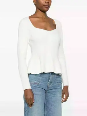 Maje Ribbed Square-neck Top