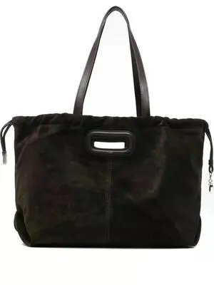 Maje Suede Top-handle Tote Bag - Brown