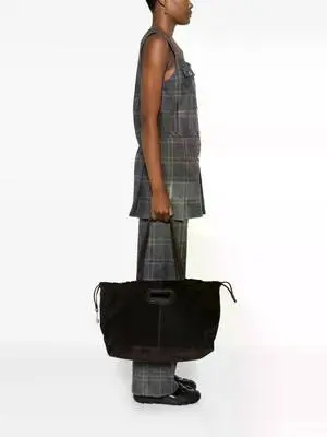 Maje Suede Top-handle Tote Bag - Brown