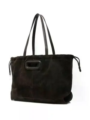 Maje Suede Top-handle Tote Bag - Brown