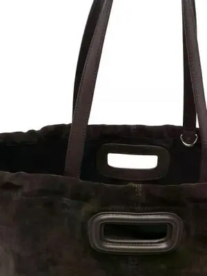 Maje Suede Top-handle Tote Bag - Brown