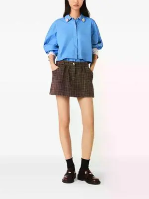 Maje Button Mini Skirt