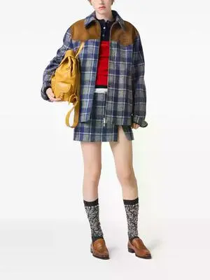 Miu Miu Check-pattern Zip-up Jacket