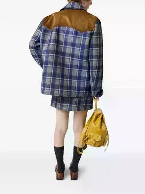 Miu Miu Check-pattern Zip-up Jacket