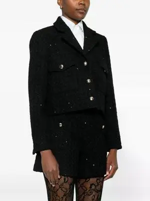 Maje Sequin-embellished Tweed Blazer