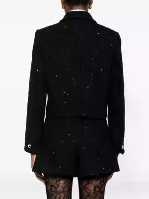Maje Sequin-embellished Tweed Blazer