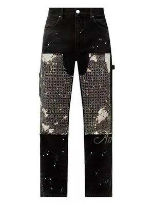 Amiri Bandana-panel Carpenter Jeans - Black
