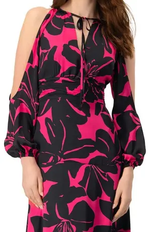 IVONNE Off-shoulder Long Sleeve Maxi Dress