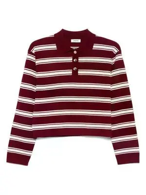 Sandro Striped Polo Top
