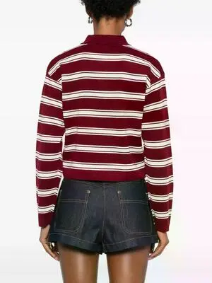 Sandro Striped Polo Top