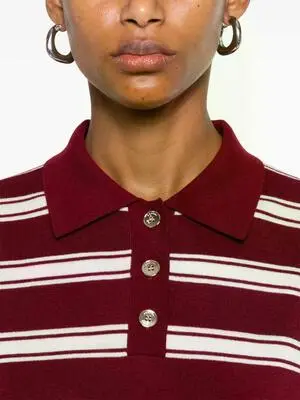 Sandro Striped Polo Top