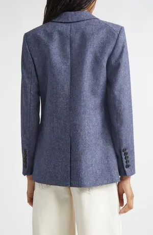 Veronica Beard Vega Wool Dickey Jacket - Blue Melange