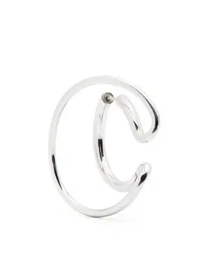 Charlotte Chesnais Large Ego Hoop Earring - Silver