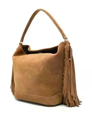 Sandro Fringe Suede Tote