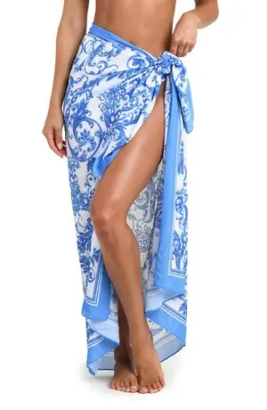 L'Agence Maribel Baroque Cover-up Pareo - Blue