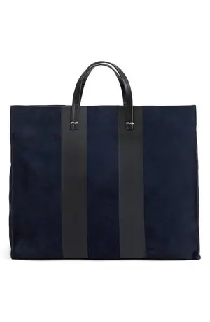 Clare V. Simple Racing Stripe Suede Tote