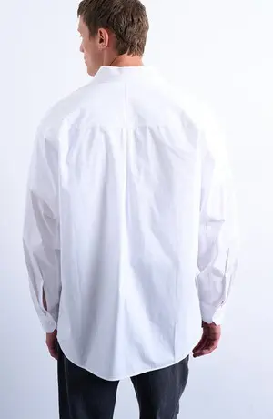 Topman Oversize Cotton Poplin Button-up Shirt