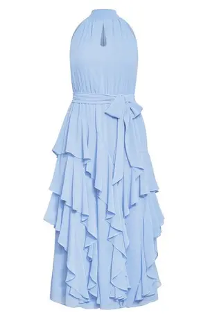 City Chic Sleeveless Ruffle Maxi Dress