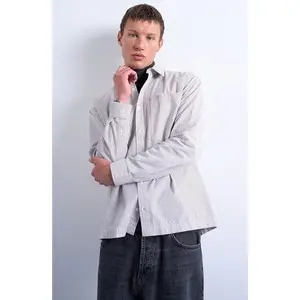 Topman Relaxed Fit Stripe Cotton Button-up Shirt