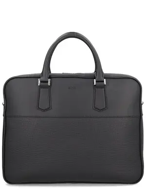 BOSS Leather Briefcase - Black