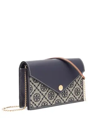 Tory Burch Wallet With Chain - Blue