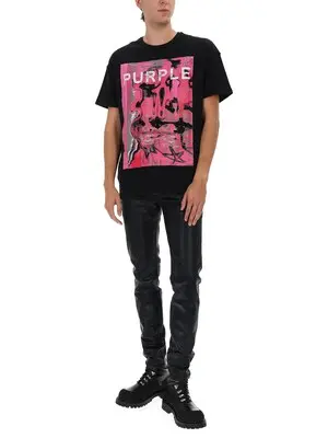 PURPLE BRAND T-shirt With Print - Black