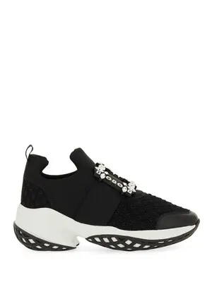 ROGER VIVIER Viv' Run Sneaker - Black