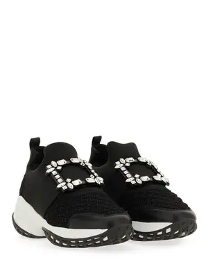 ROGER VIVIER Viv' Run Sneaker - Black