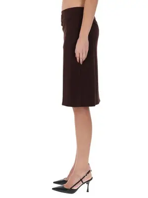 COURREGES Midi Skirt With Logo