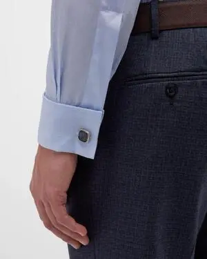 Charvet Apos;s French Cuff Cotton Dress Shirt - Blue