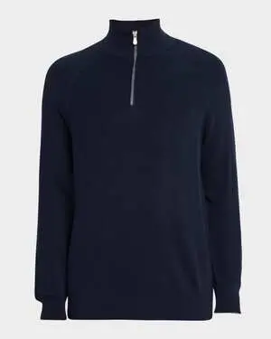 Men's Brunello Cucinelli Navy Sweaters