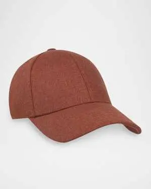 VARSITY HEADWEAR Virgin Wool Mid Profile Baseball Cap Orange