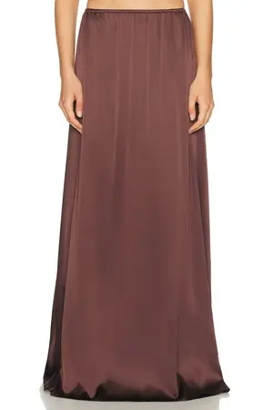 HELSA Silk Charmeuse Maxi Skirt