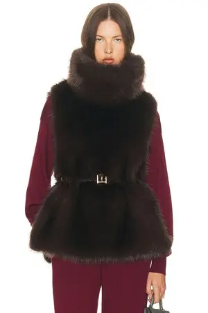 HELSA Faux Fox Gilet