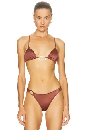TROPIC OF C Ona Equator Bikini Top - Chestnut