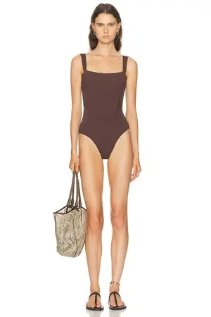 Staud Adelaide One Piece - Dark Chocolate