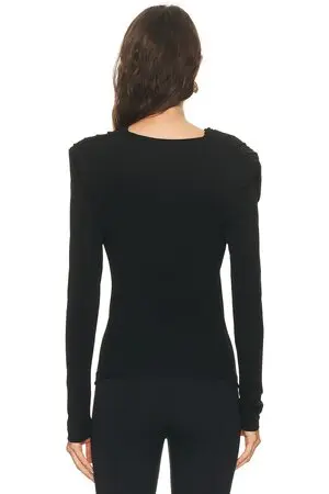 Wardrobe.NYC Evening Cowl Neck Top - Black