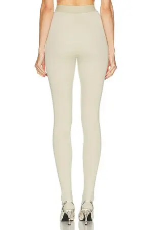 Wardrobe.NYC Opaque Stirrup Legging In Beige - Ash
