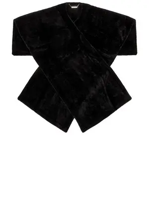 Nour Hammour Edra Draped Shearling Cape