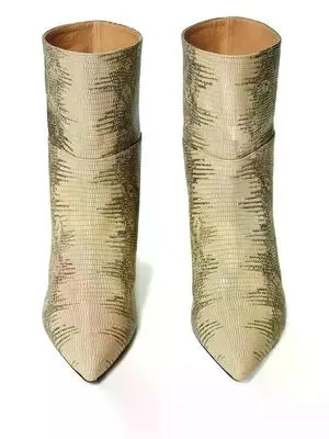TWINSET Lizard-print Pointed-toe Boots
