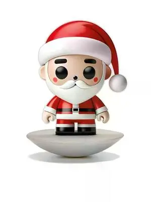 LINEE RECANATI Santa-claus Figurine Stand - Red