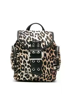 GANNI Mini Leopard-print Backpack - Neutrals