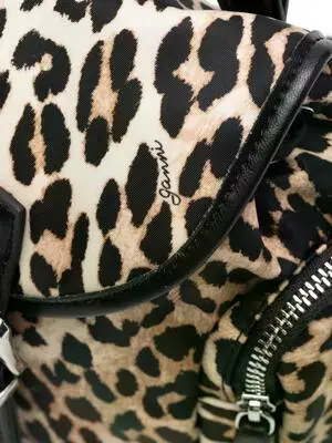 GANNI Mini Leopard-print Backpack - Neutrals