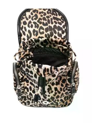 GANNI Mini Leopard-print Backpack - Neutrals
