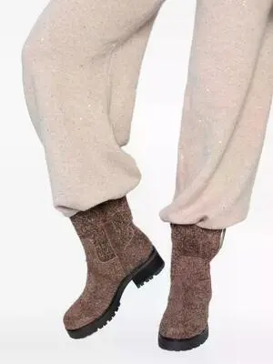 CHUCKIES Textured Ankle Boots