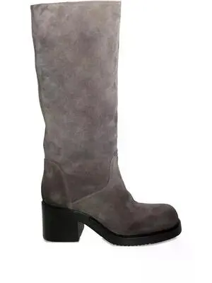 CHUCKIES Suede Block Heel Boots
